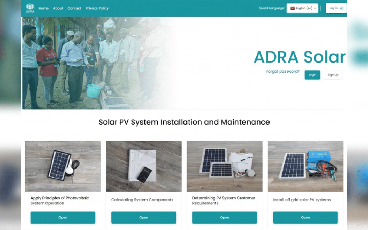 ADRA Launches E-Learning Platform for Solar Technology in Ethiopia ...